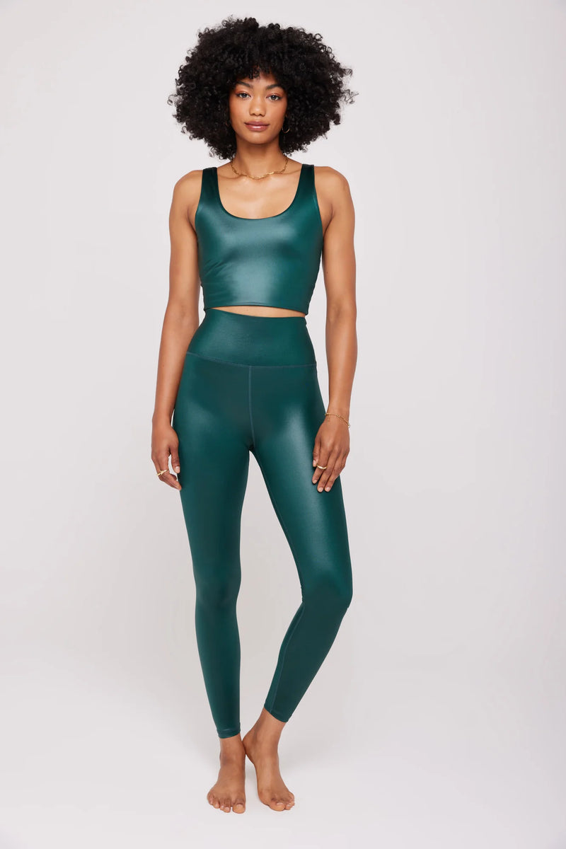 Ada Wet Look Legging | Deep Forest – The Warehouse Collective